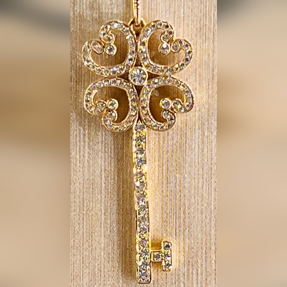 Tiffany & Co. | Jewelry | Tiffany And Co Rose Gold Diamond Key Pendant ...